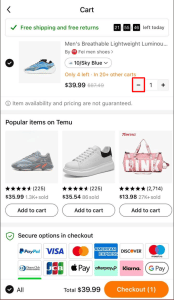 Temu Cart Help Guide