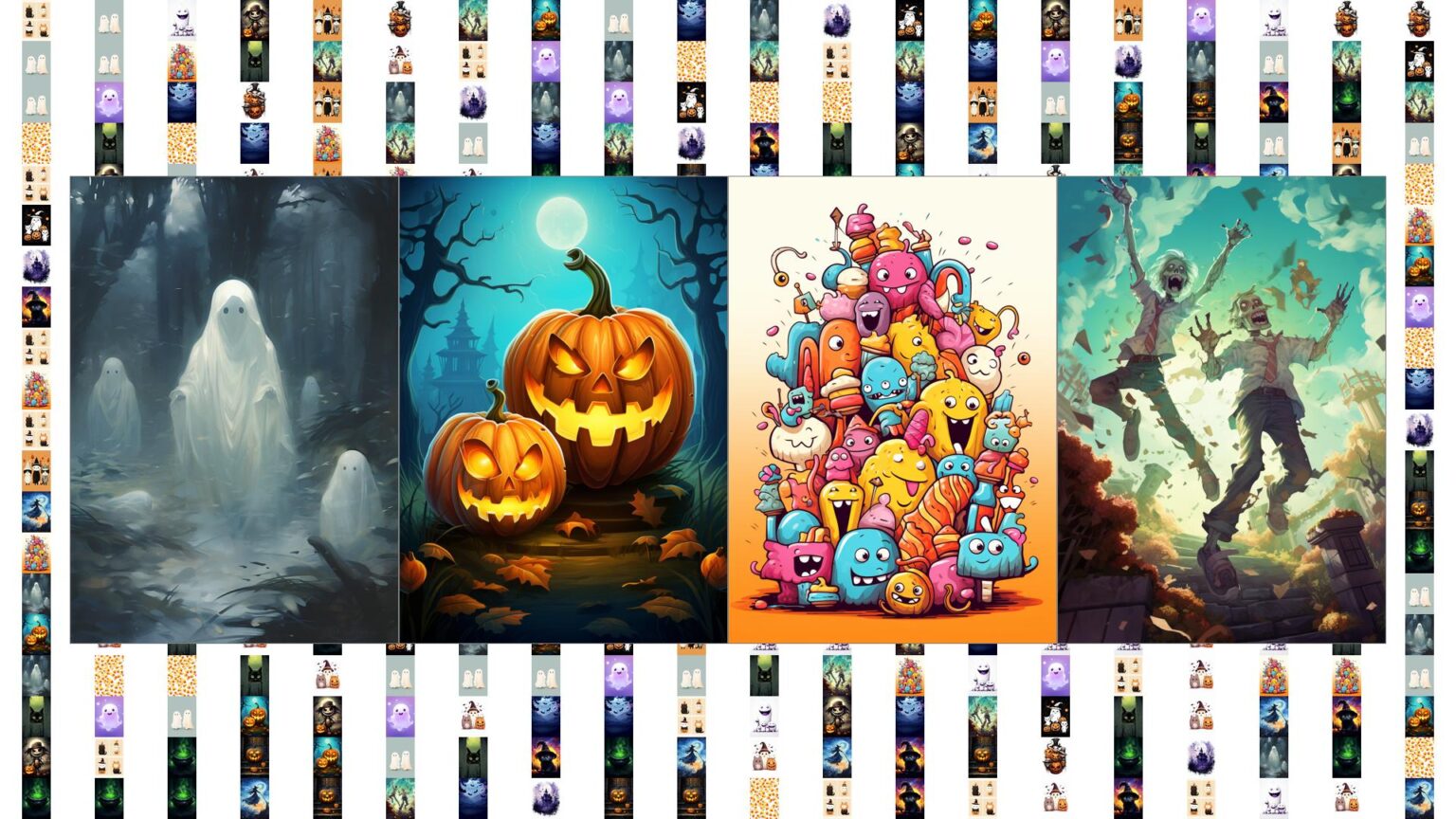 Free Printable 5"x7" Halloween Greeting Cards